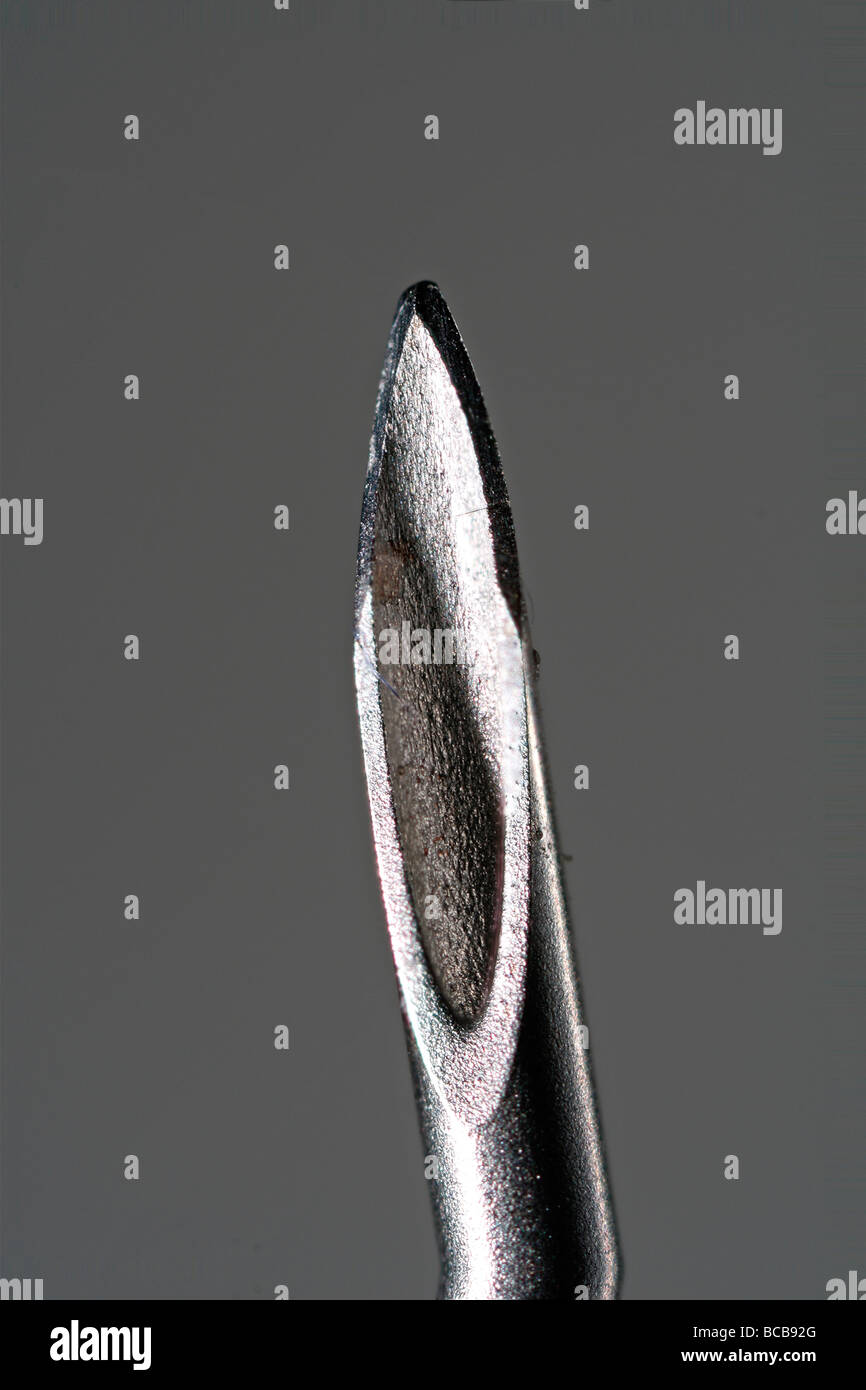 Macro photograph of tip of hypodermic syringe Stock Photo - Alamy