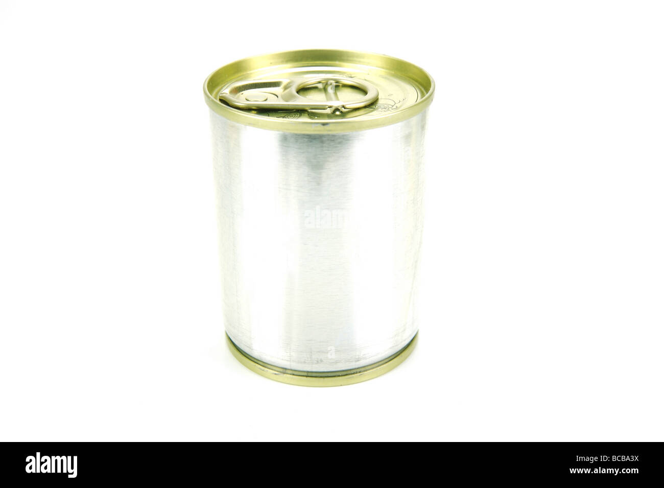 Canned food isolated against a white background Stock Photo - Alamy