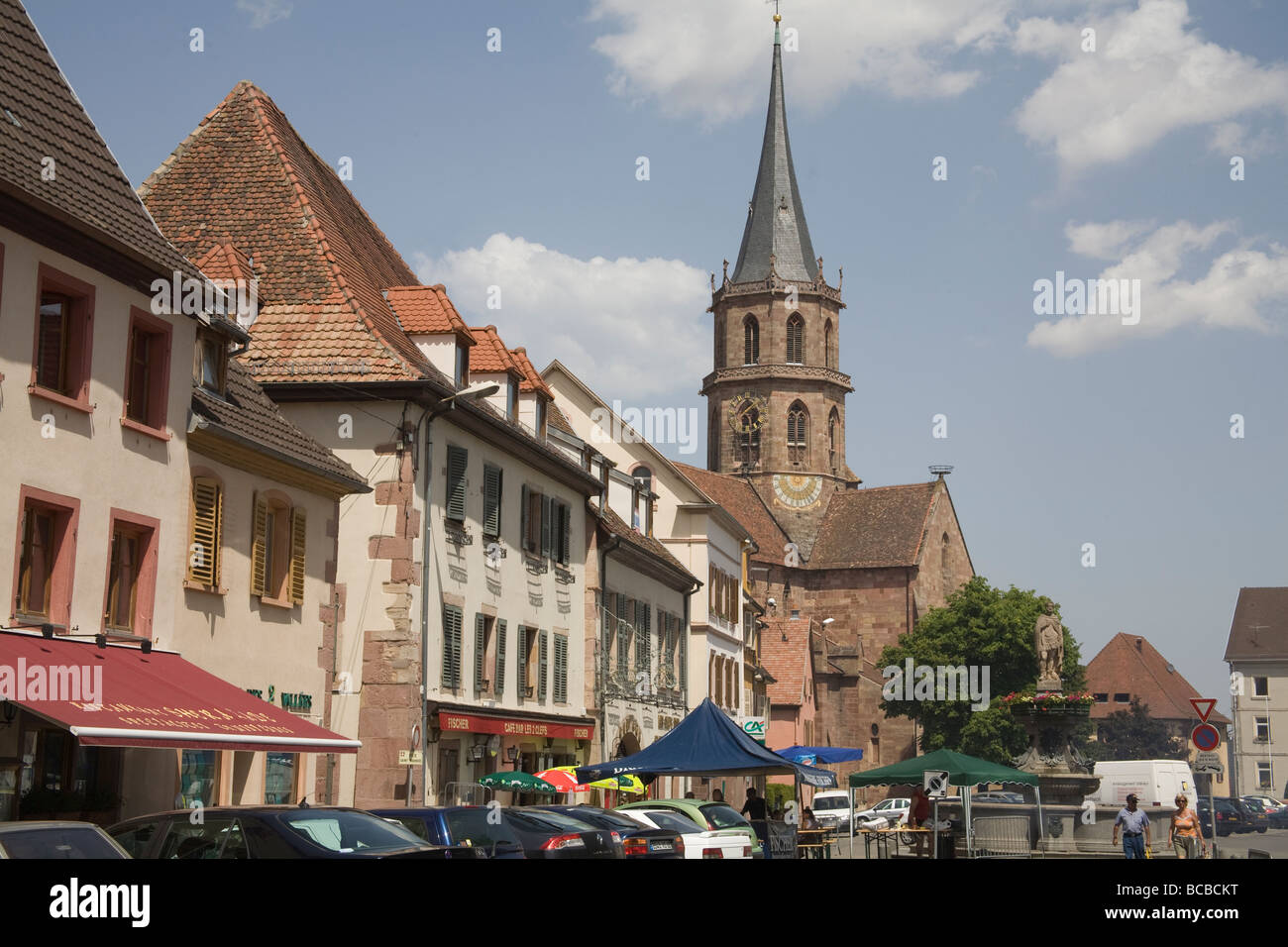 Soultz Alsace France EU Central square of this former fortified city ...
