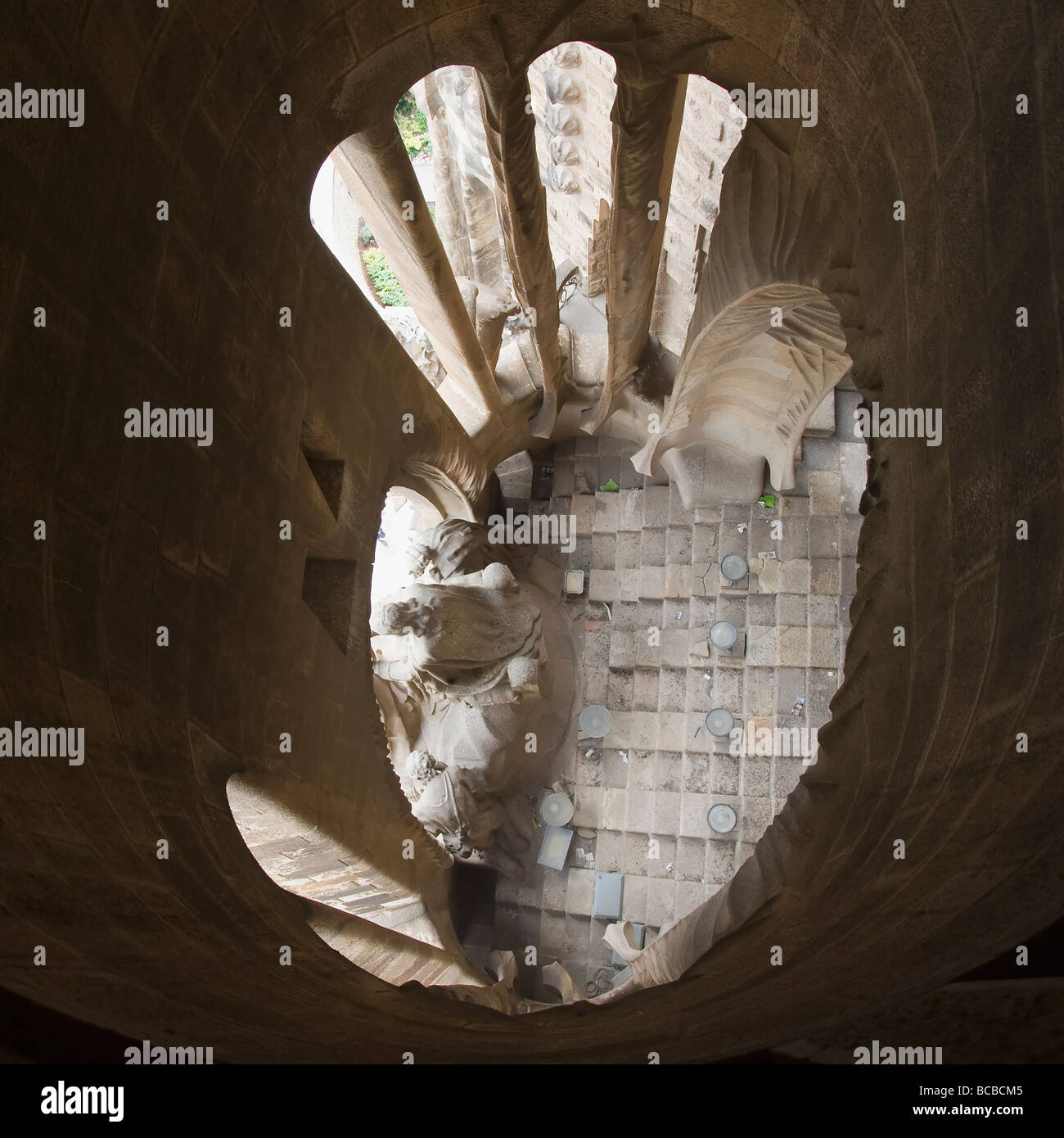 La Sagrada Família or Expiatory Temple of the Holy Family Behind the ...