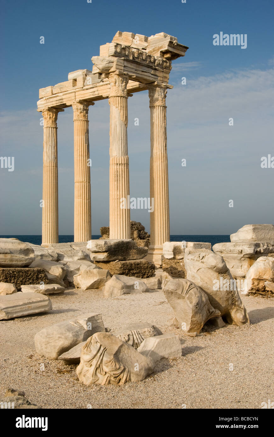 Temple of Apollo and Athena in Side, Turkey Stock Photo - Alamy