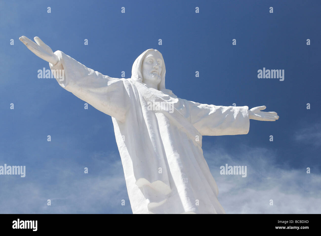 Statue of Jesus Christ the Redeemer on a Hillside of Cusco Peru Stock ...