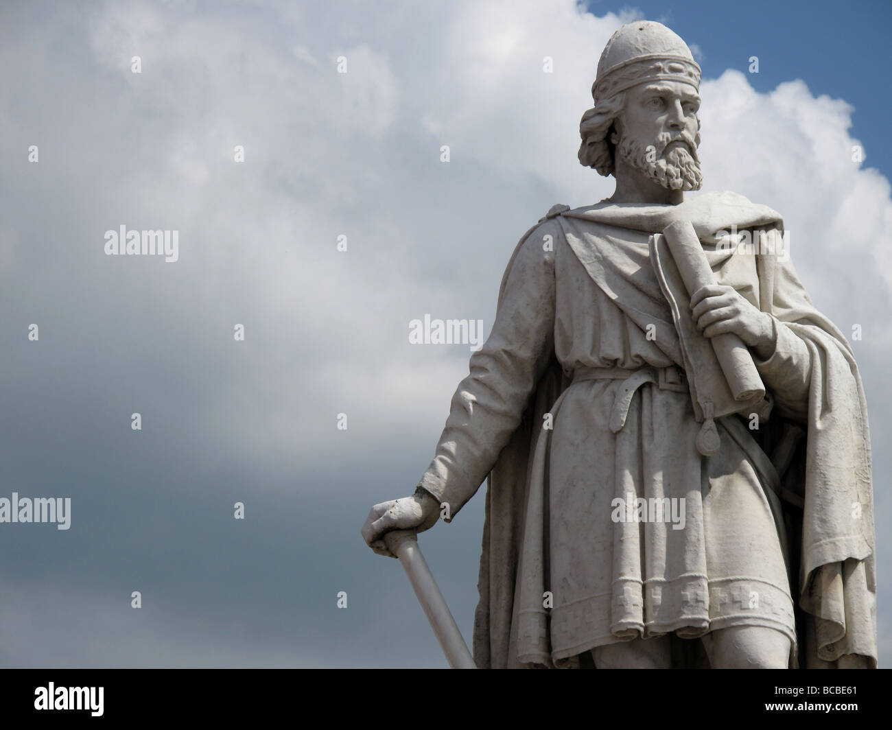 The Statue of King Alfred the Great which resides in Wantage Market ...