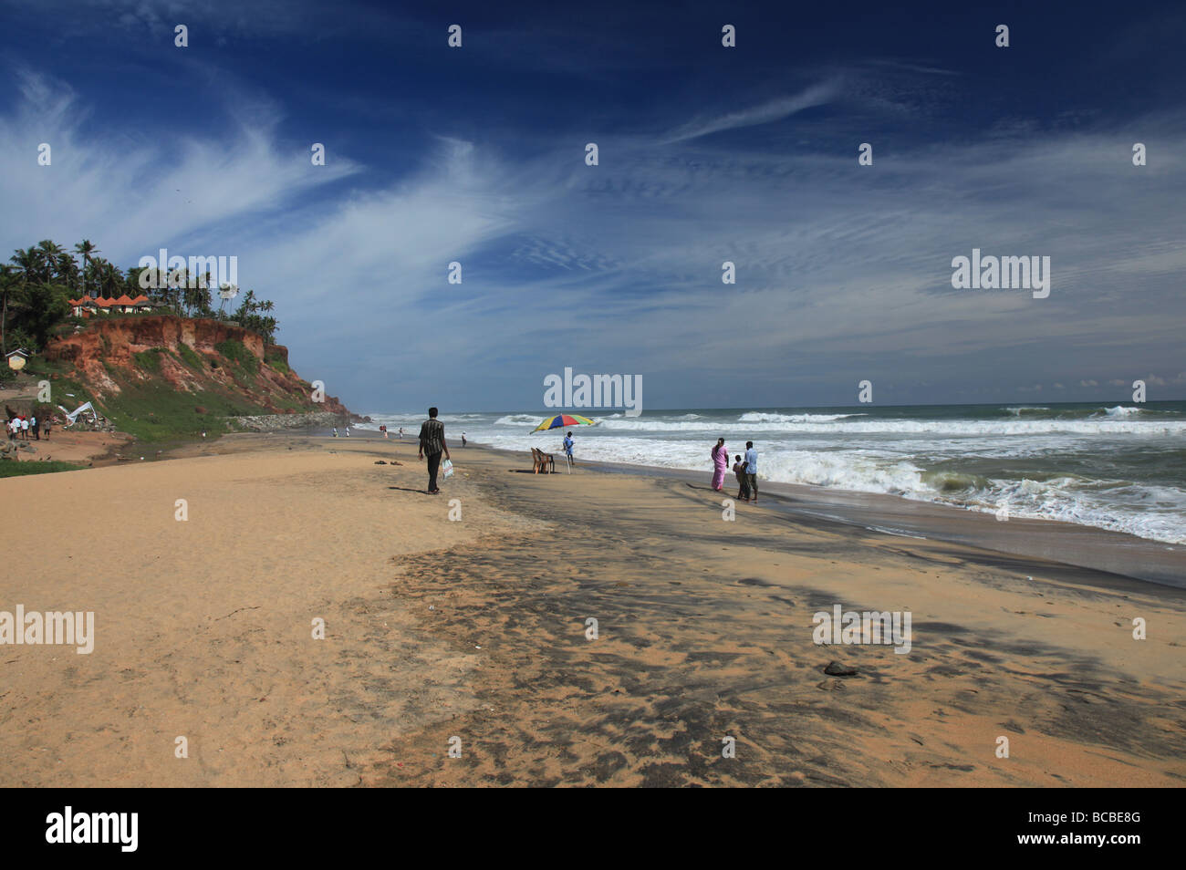 Varkala beach Kerala India Stock Photo - Alamy