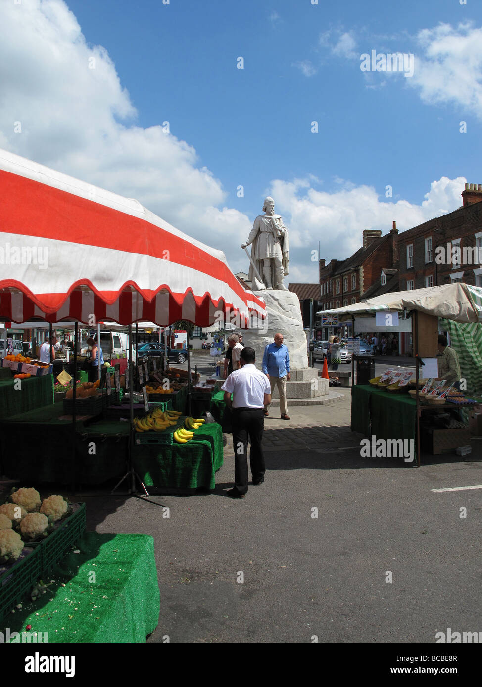 The Statue of King Alfred the Great which resides in Wantage Market ...