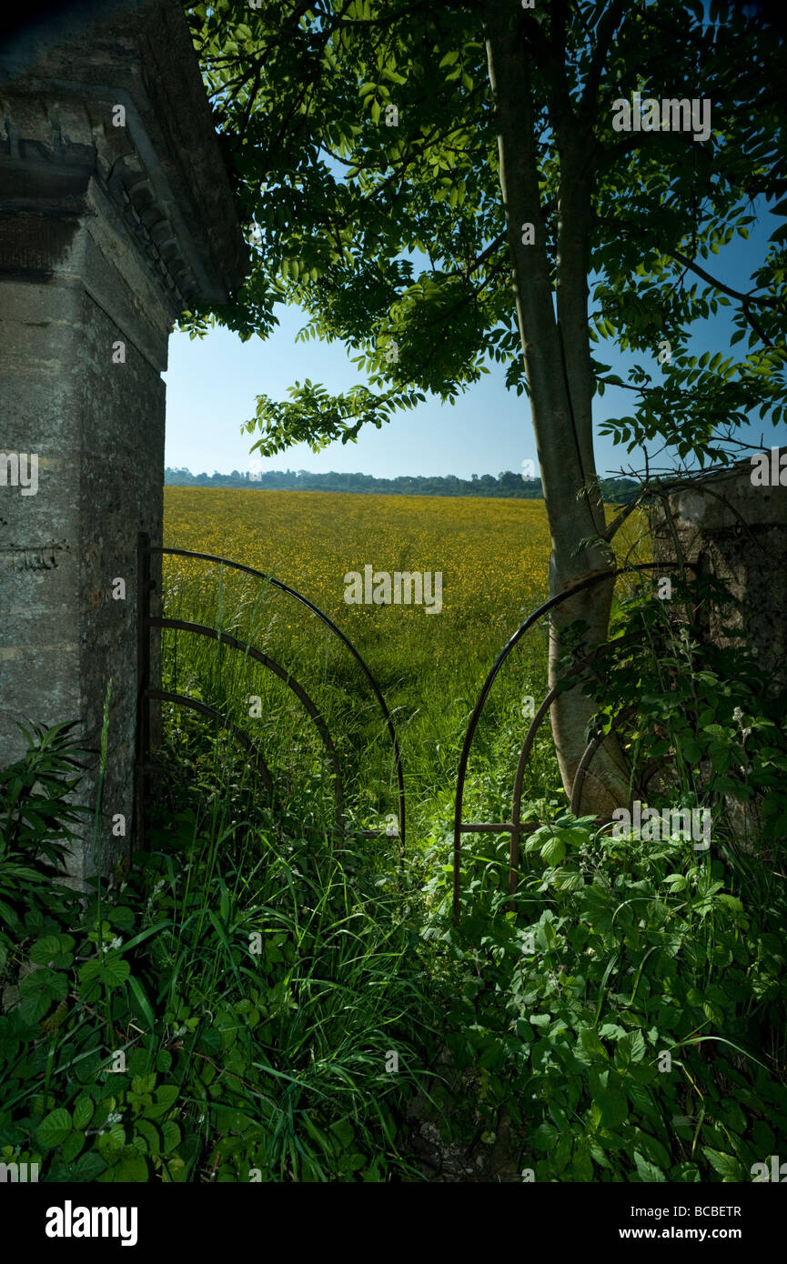 Old fashioned wrought iron squeeze stile Stock Photo - Alamy