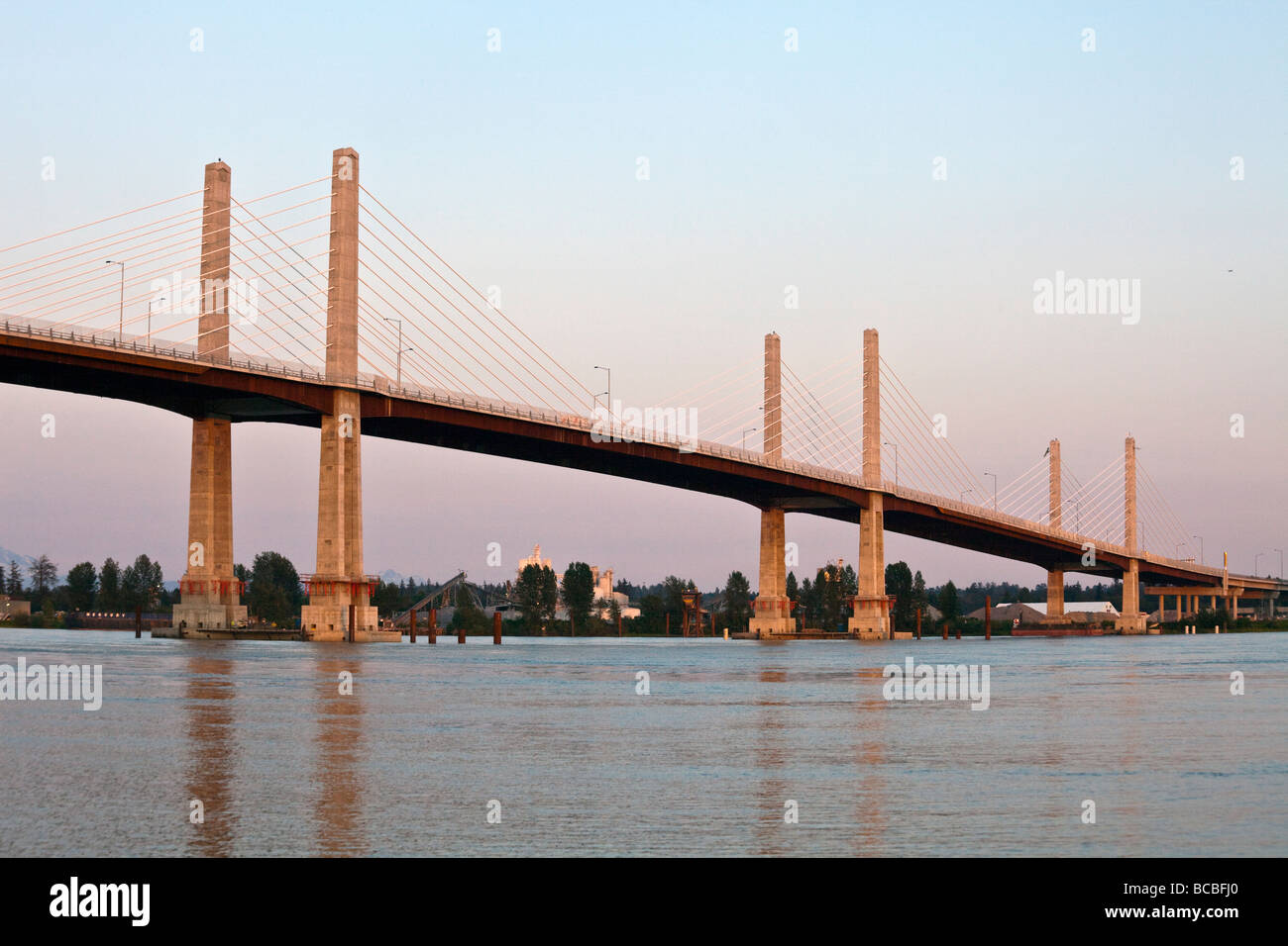Golden Ears Bridge over the Fraser river at Langley and Maple Ridge, BC ...