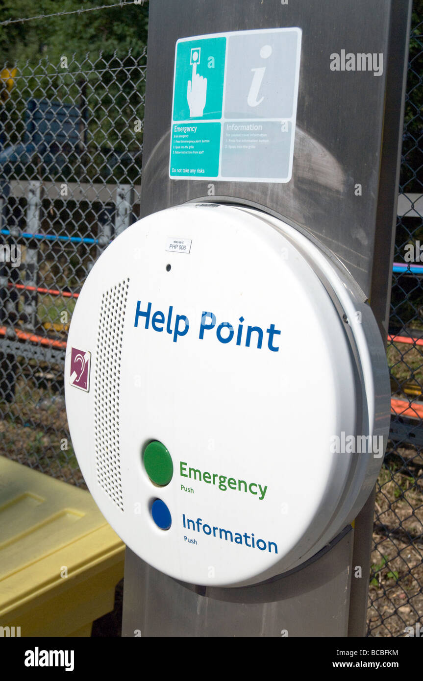 UK.Automatic Help Point information machine at a tube station,London ...
