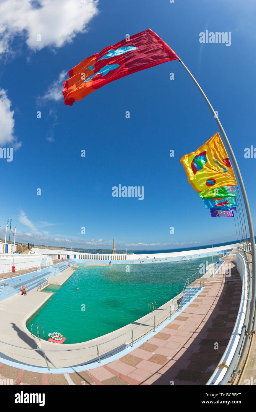 Jubilee Pool open air lido summer June sunshine Penzance Cornish ...