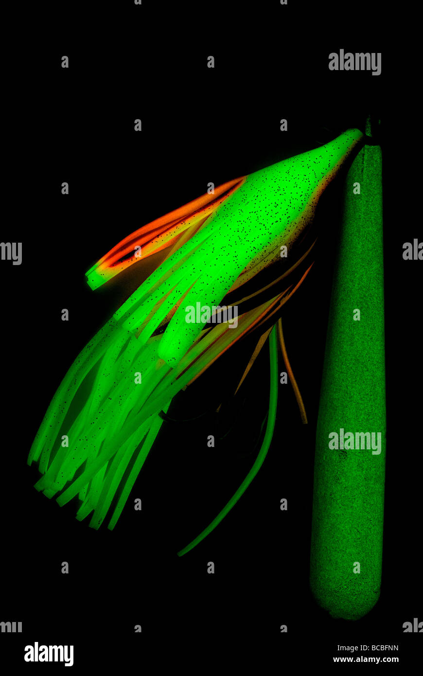 Ultra violet glow in dark heavy bottom fishing drift jig lure Stock ...