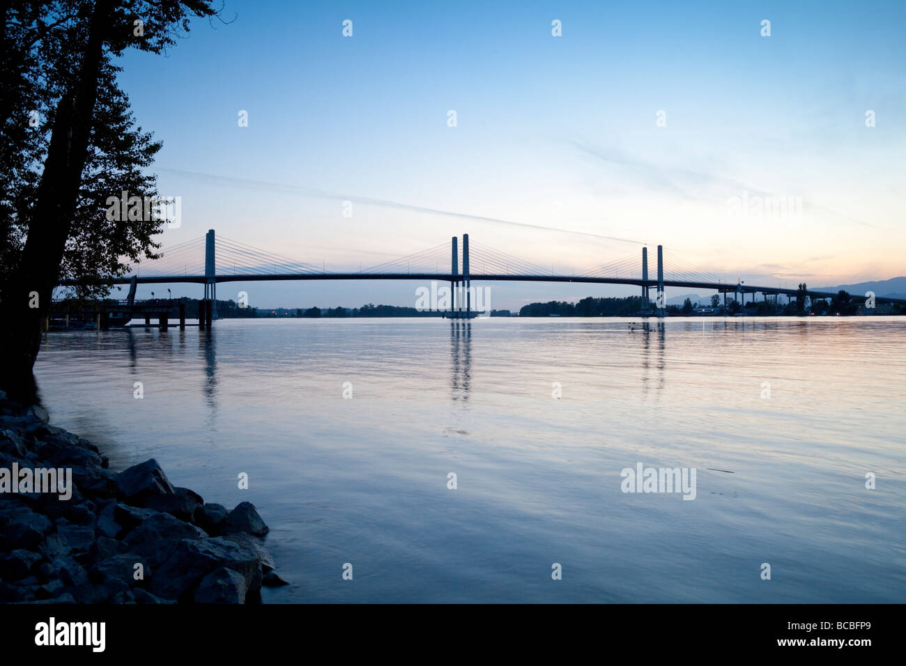 Golden Ears Bridge over the Fraser river at Langley and Maple Ridge, BC ...