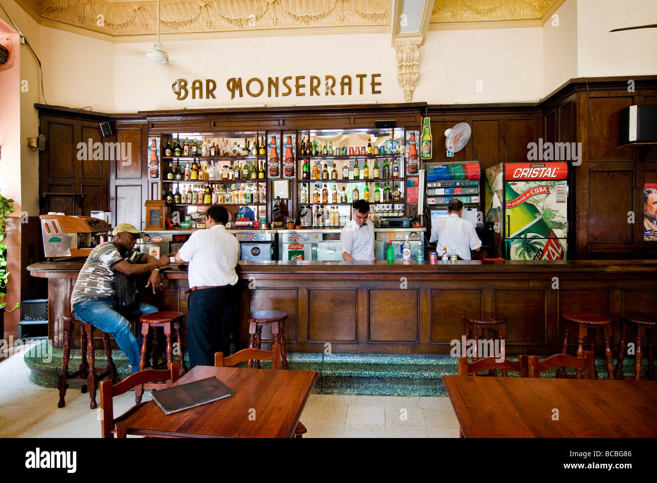 cuba havana bar monserrate Stock Photo - Alamy