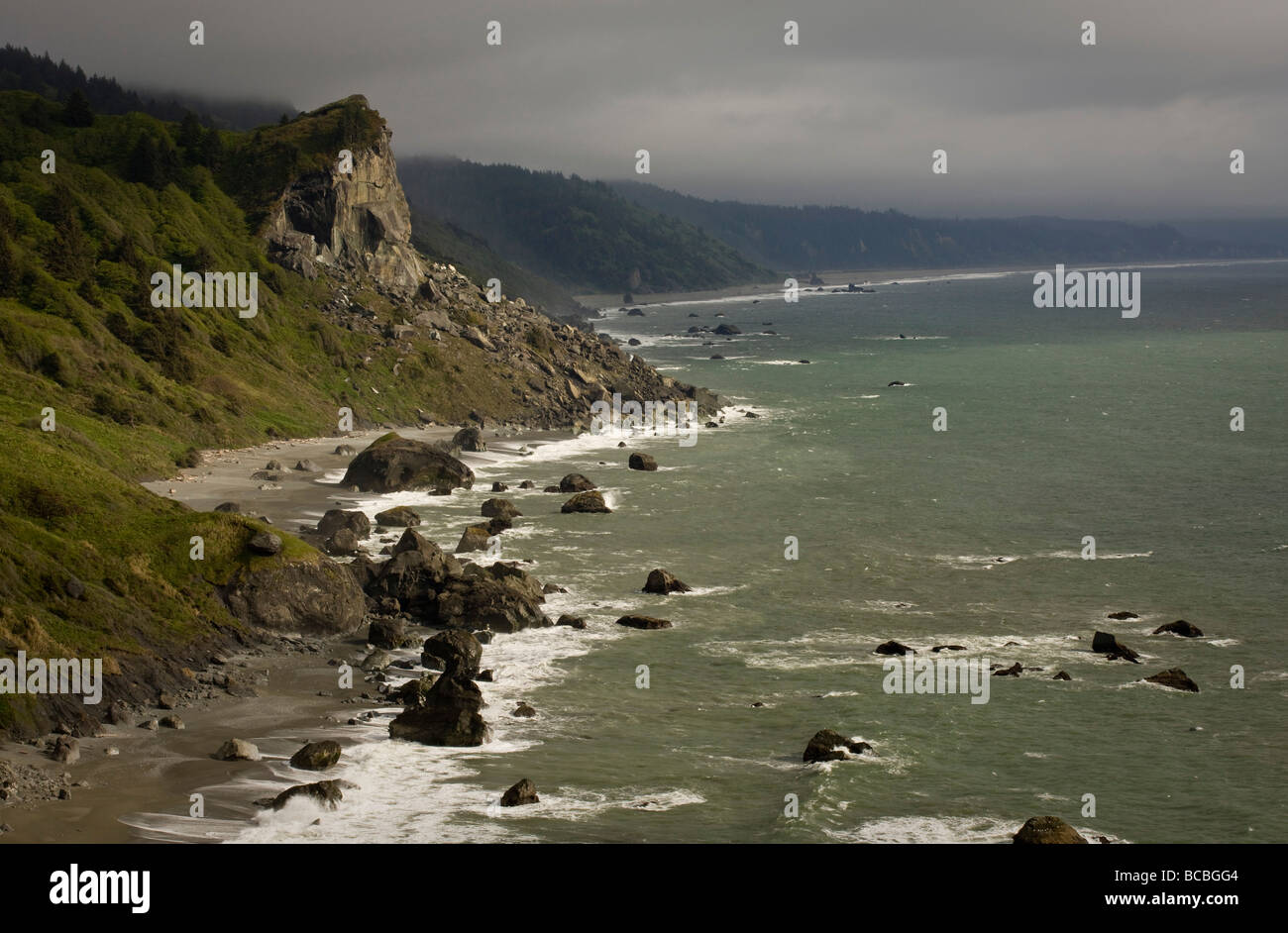 Face Rock and Coastline, Redwood National Park, California Stock Photo ...