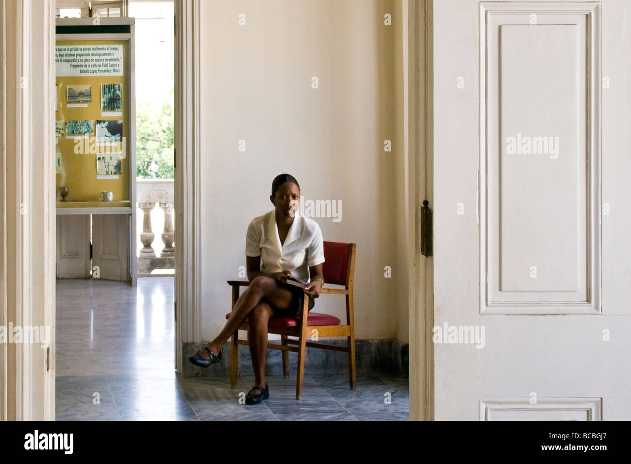cuba havana girl in the revolution museum Stock Photo - Alamy