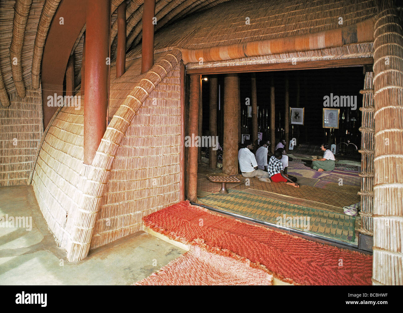 Entrance to Kasubi Tombs Kampala Uganda East Africa an important burial ...