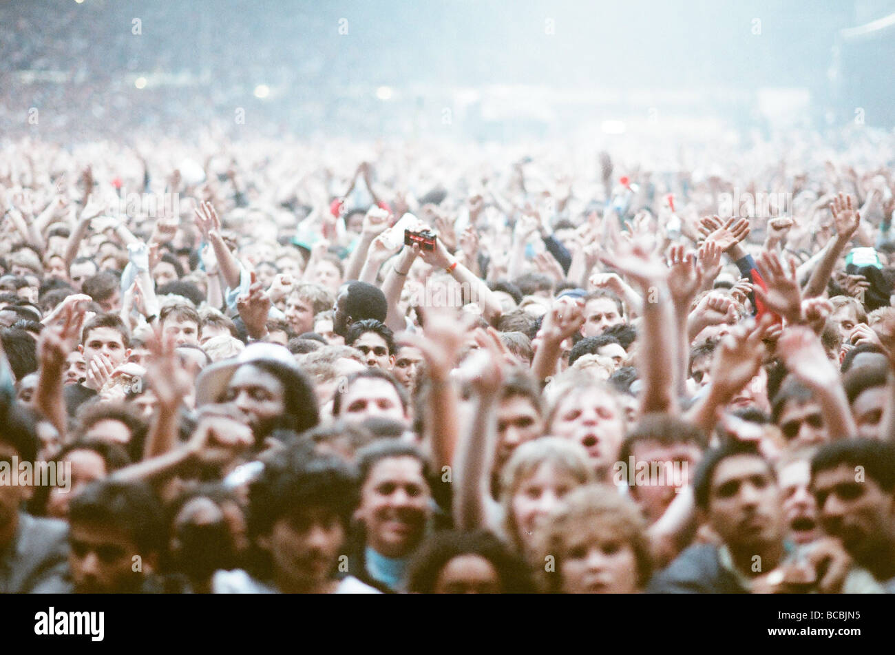 Michael Jackson can be seen performing on stage at Wembley during the ...