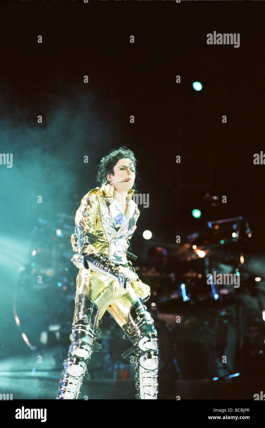 Michael Jackson seen here on stage in Prague 8th September 1996 Stock ...