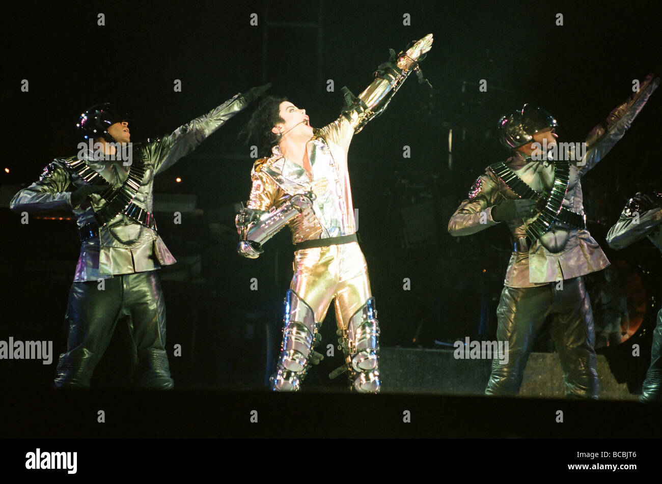 Michael Jackson seen here on stage in Prague 8th September 1996 Stock ...
