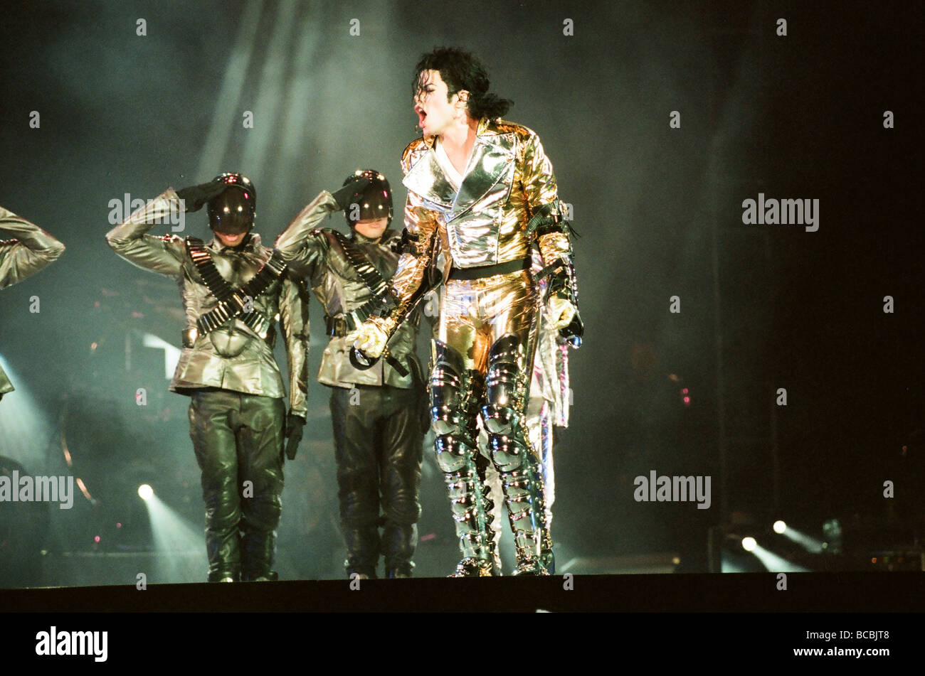 Michael Jackson seen here on stage in Prague 8th September 1996 Stock ...