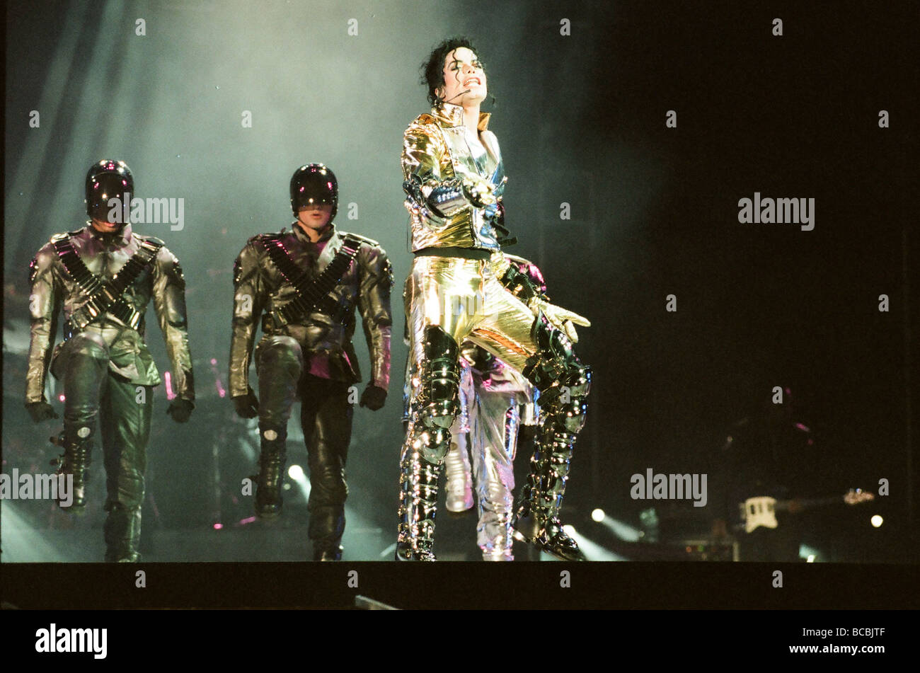 Michael Jackson seen here on stage in Prague 8th September 1996 Stock ...