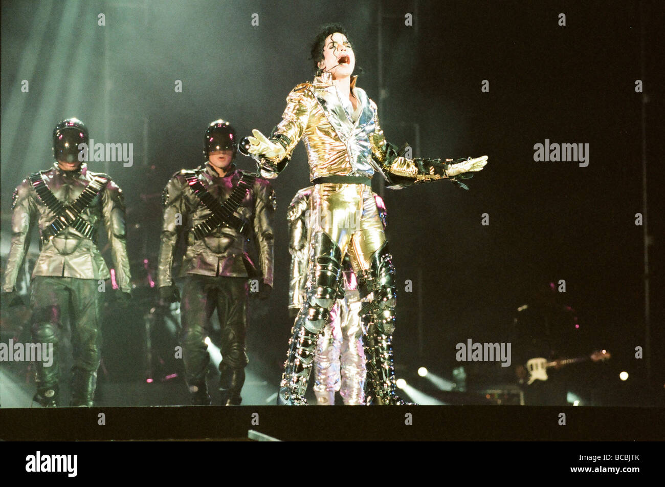 Michael Jackson seen here on stage in Prague 8th September 1996 Stock ...