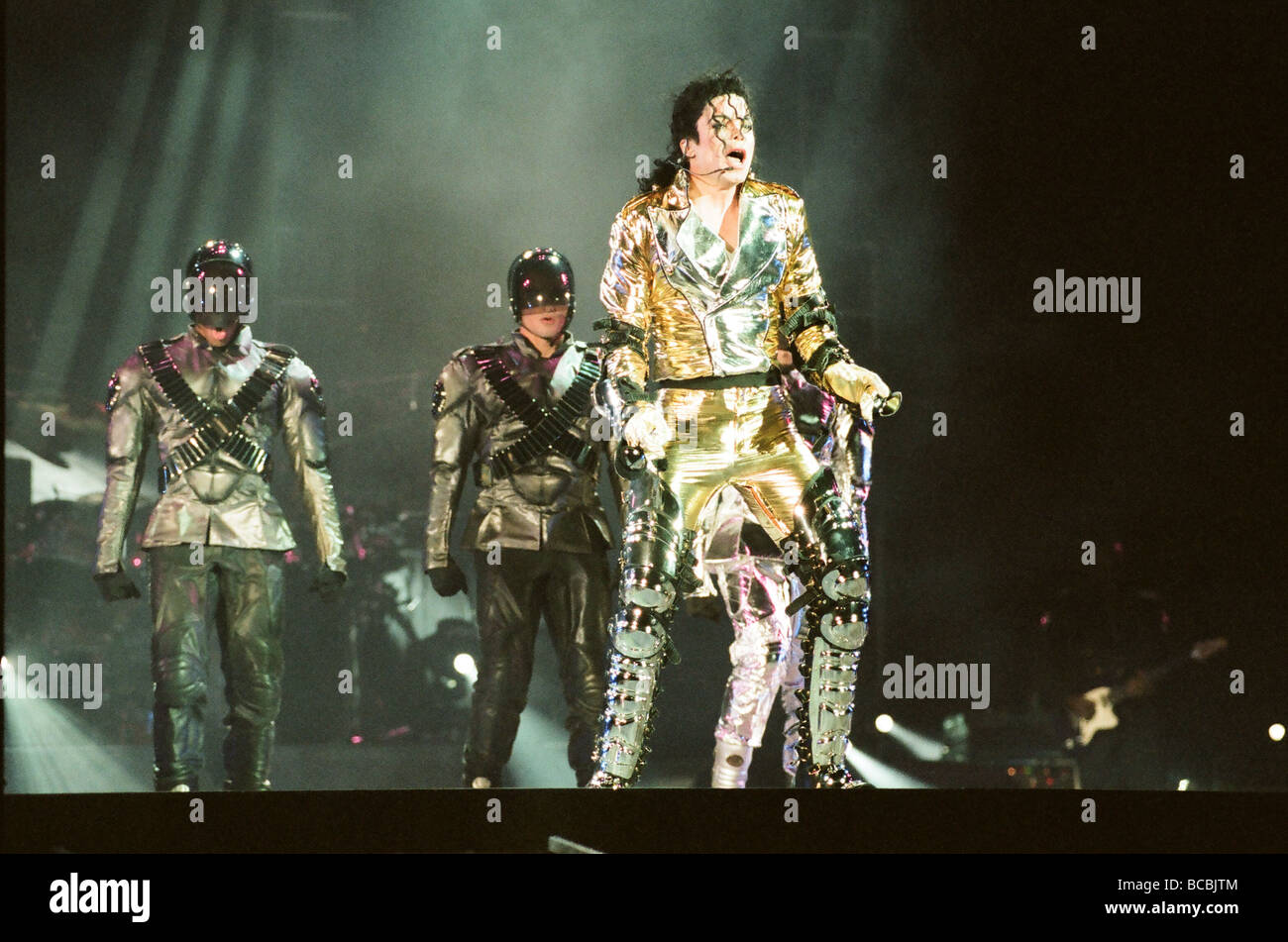 Michael Jackson seen here on stage in Prague 8th September 1996 Stock ...