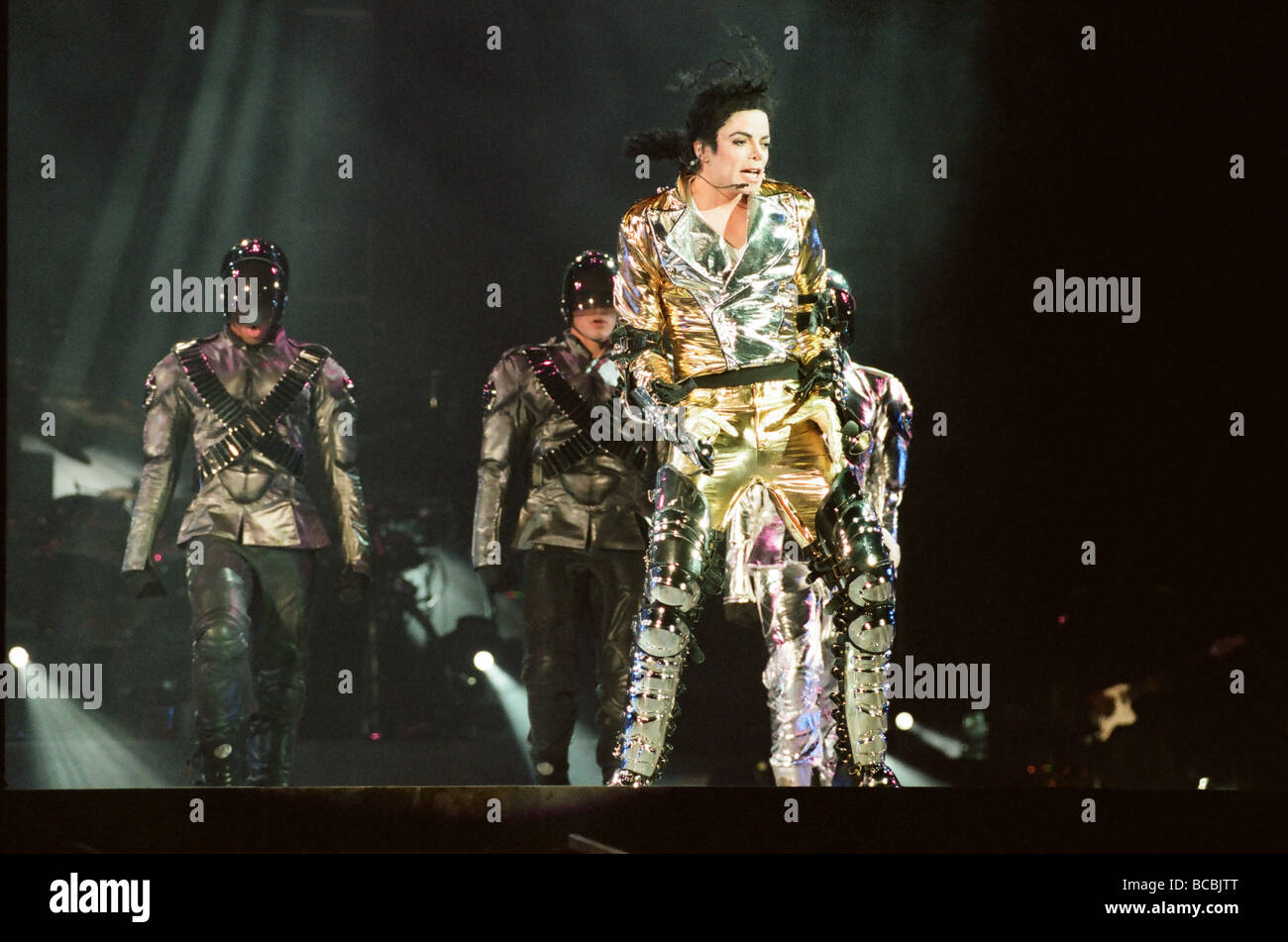 Michael Jackson seen here on stage in Prague 8th September 1996 Stock ...