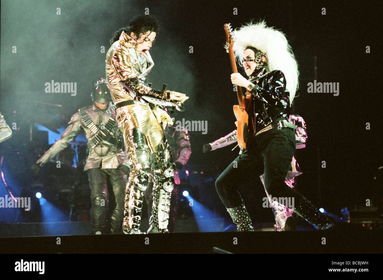 Michael Jackson seen here on stage in Prague 8th September 1996 Stock ...