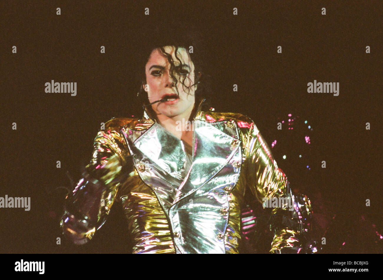 Michael Jackson seen here on stage in Prague 8th September 1996 Stock ...