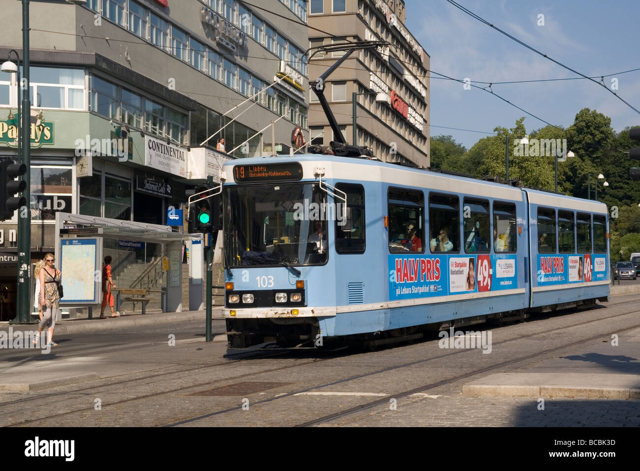 Norway Oslo tram Stock Photo - Alamy