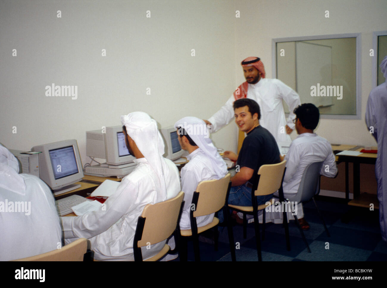 Al Ain Abu Dhabi Al AIn Univerisity Students In A Computer Class Stock ...