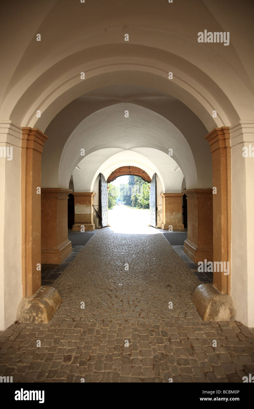 Main entrance Schloss Eggenberg, Eggenberg Castle Stock Photo - Alamy