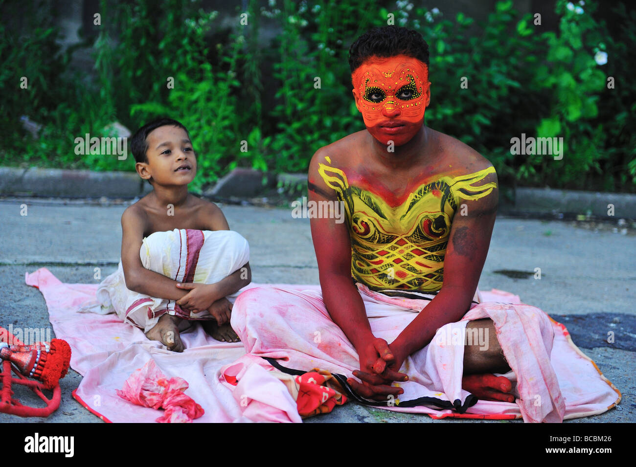 Dance of the Gods Theyyam Performers Stock Photo - Alamy