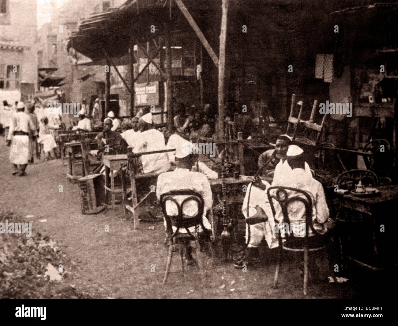 Saudi Arabia Historical Pilgrims In Djedda Coffee House 1930 Stock ...