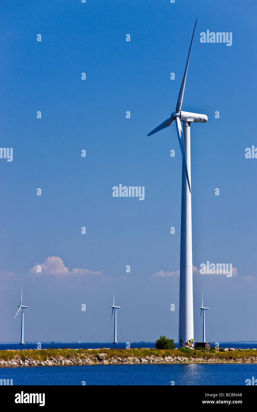 Wind turbines at Copenhagen harbour area Stock Photo - Alamy