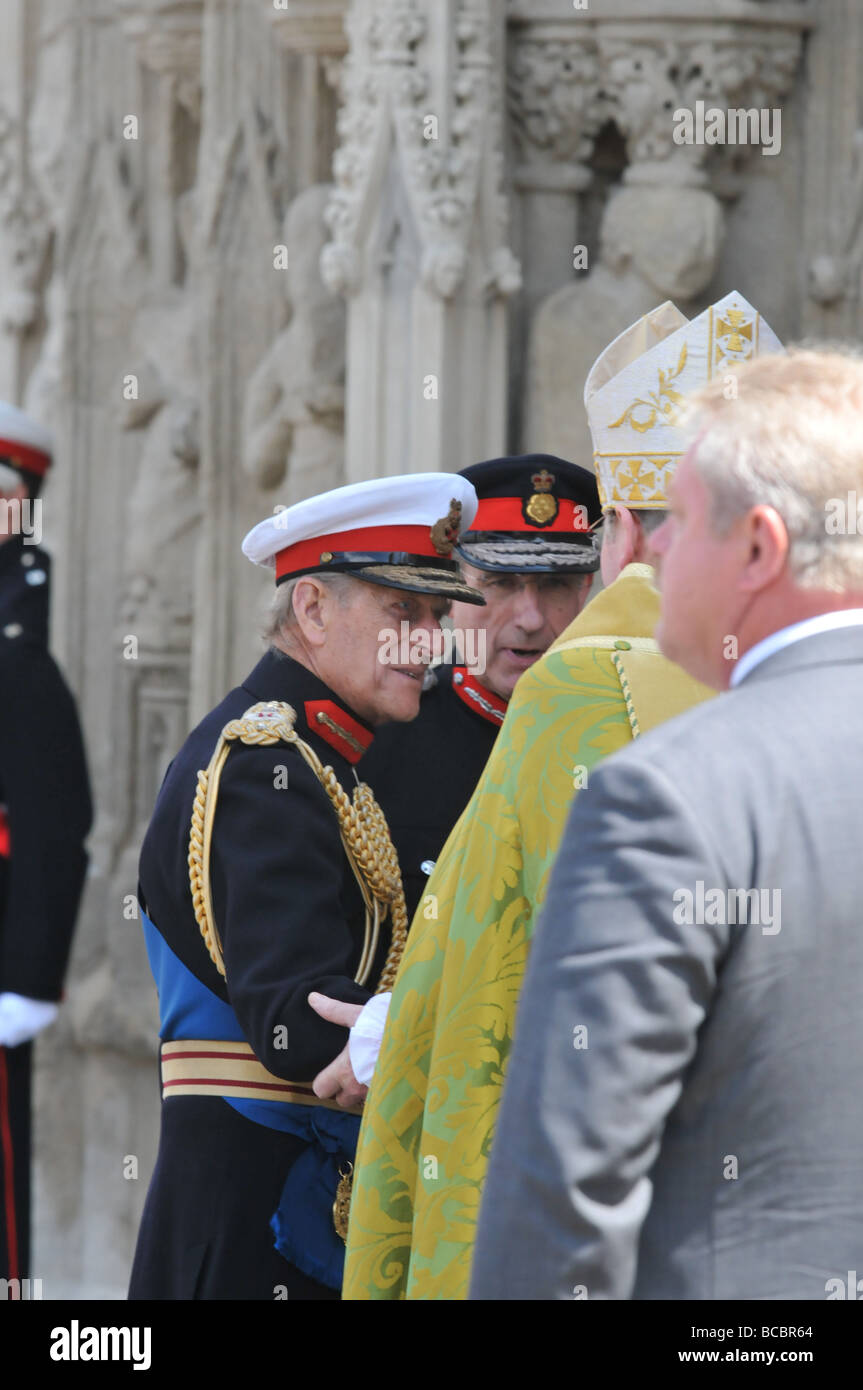 HRH The Duke of Edinburgh at Exeter meeting with teh Bishop of Exeter ...
