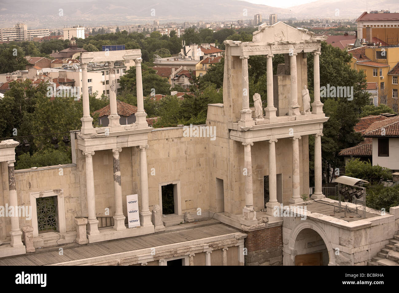 Ancient Roman amphitheatre Plovdiv Bulgaria Eastern Europe Stock Photo ...