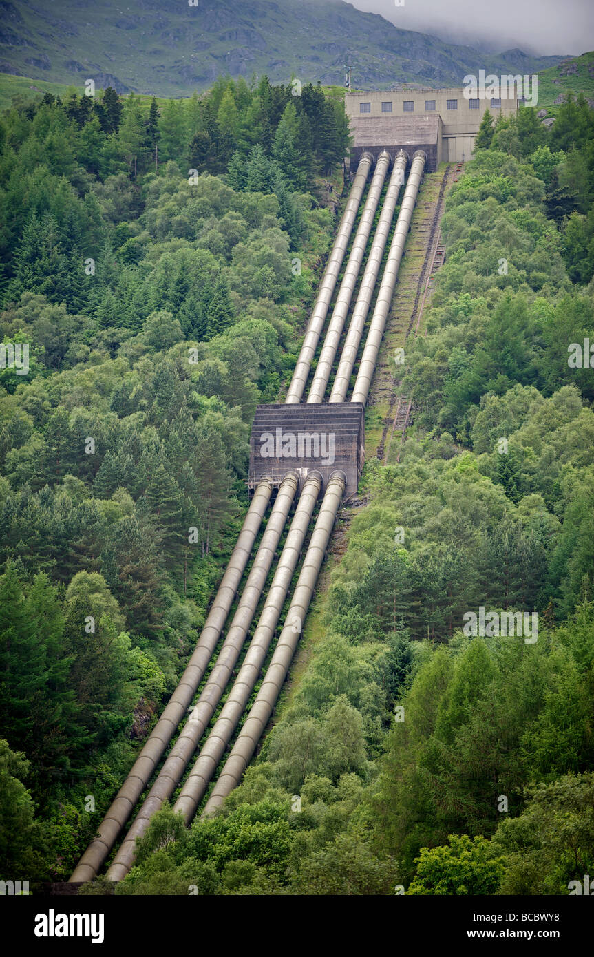 Pipeline carrying water to a Hydro-electric power station, Scotland ...