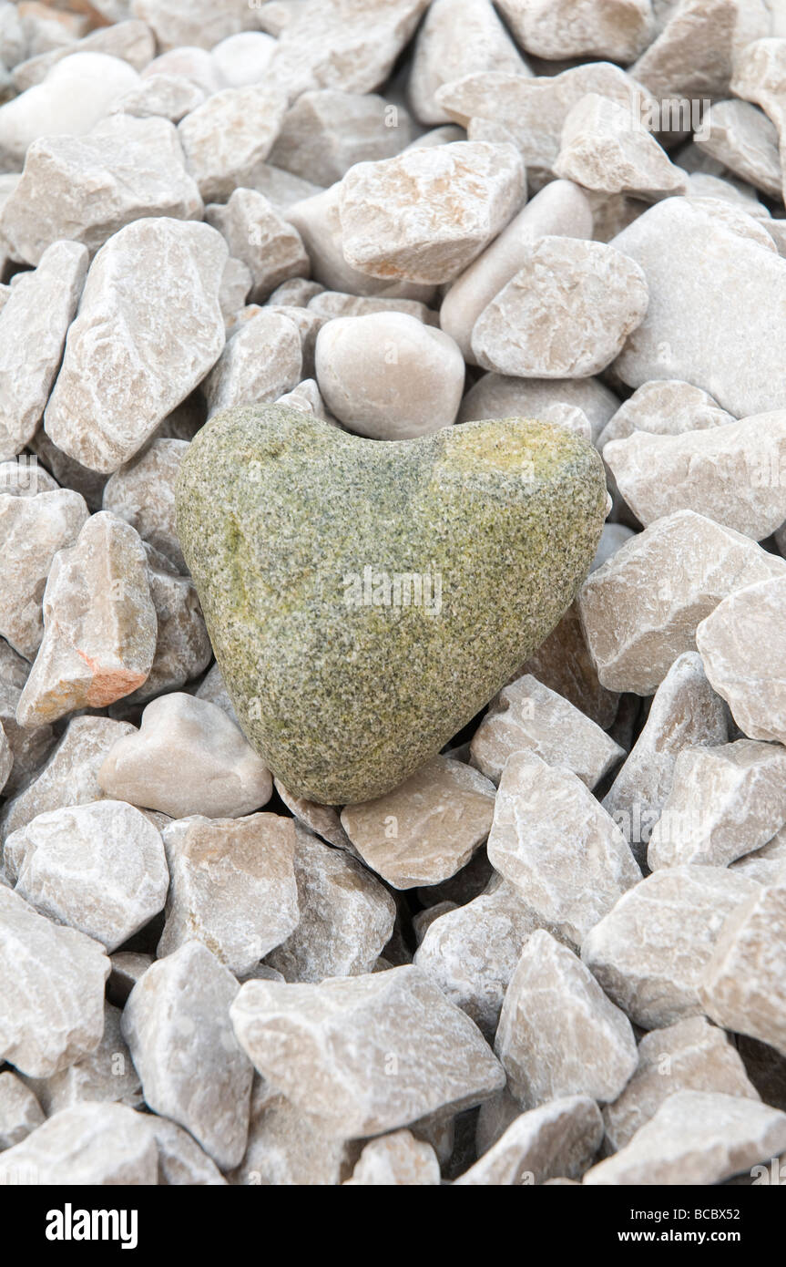 White heart shaped stone hi-res stock photography and images - Alamy