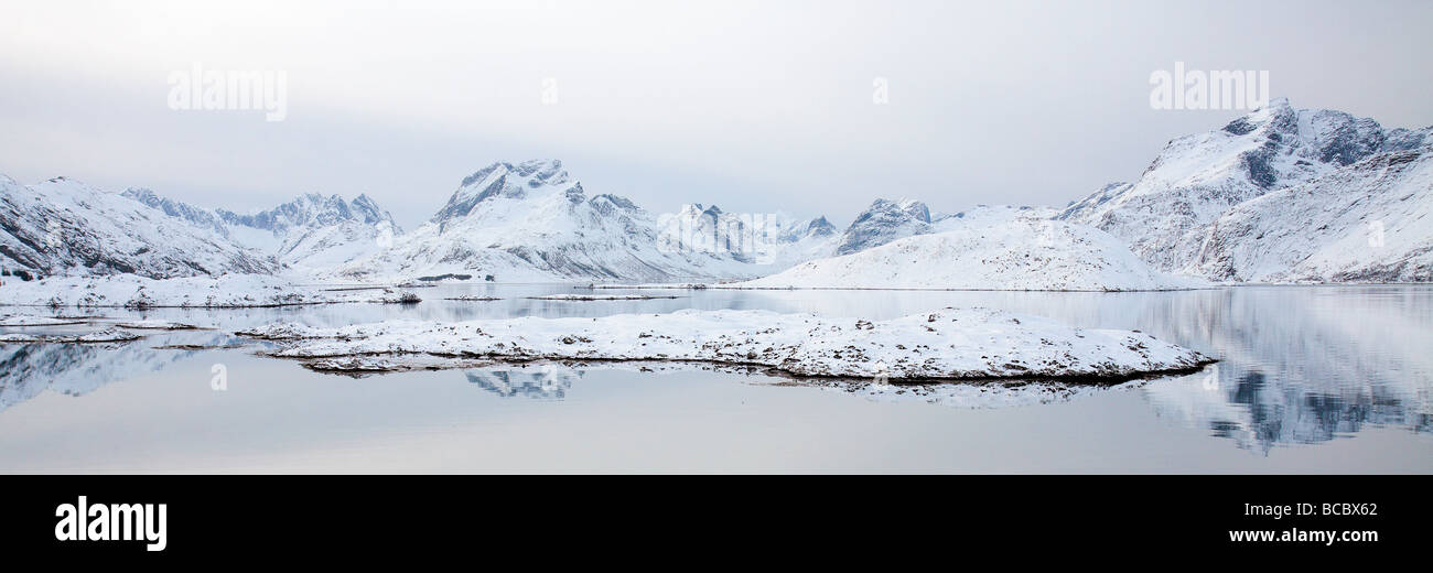 Norway, Lapland, Lofoten Islands, Moskenesoya Island, fjord Stock Photo ...