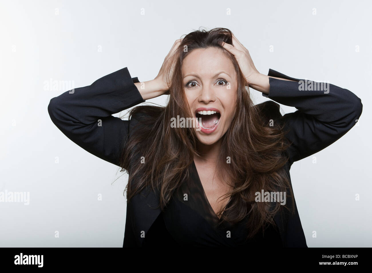 woman asian portrait studio expressive emotion Stock Photo - Alamy