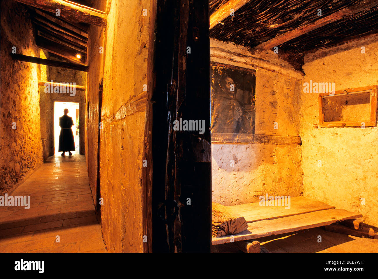Italy, Umbria, Spoleto, Monteluco, Sanctuary of San Francesco and Santa ...