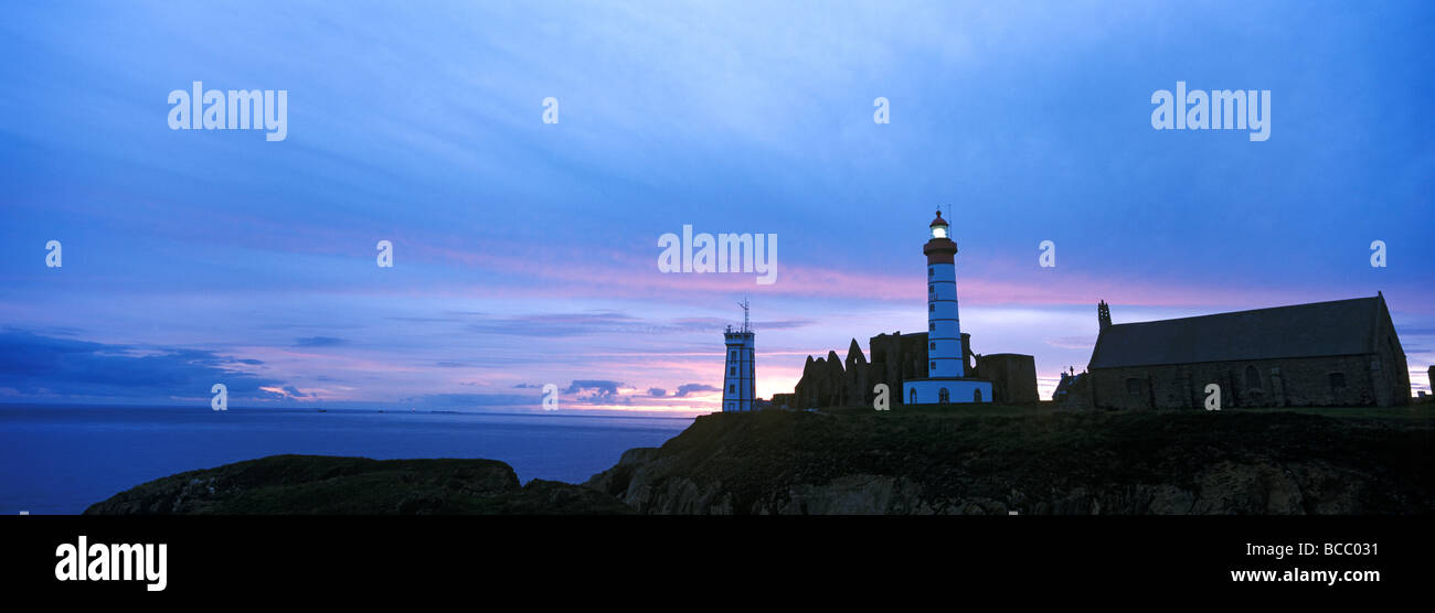 France, Finistere, Le Conquet area, pointe Saint Mathieu, abbey and ...