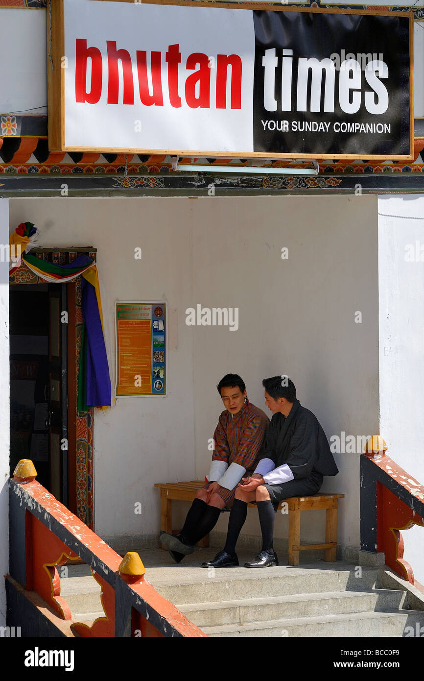 Bhutan, Thimphu, Bhutan times building Stock Photo - Alamy