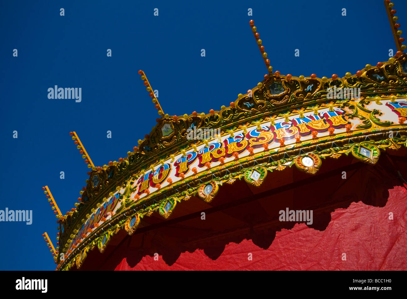Section of a fairground ride/carousel in a Sheffield City park,South ...