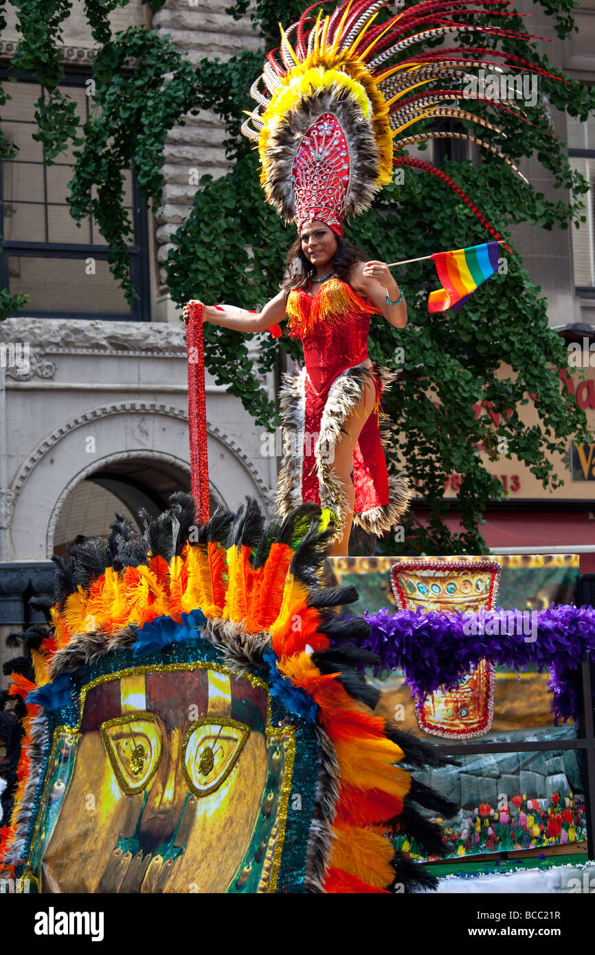 Peruvian Float in the 2009 Gay Pride Parade in New York City Stock ...