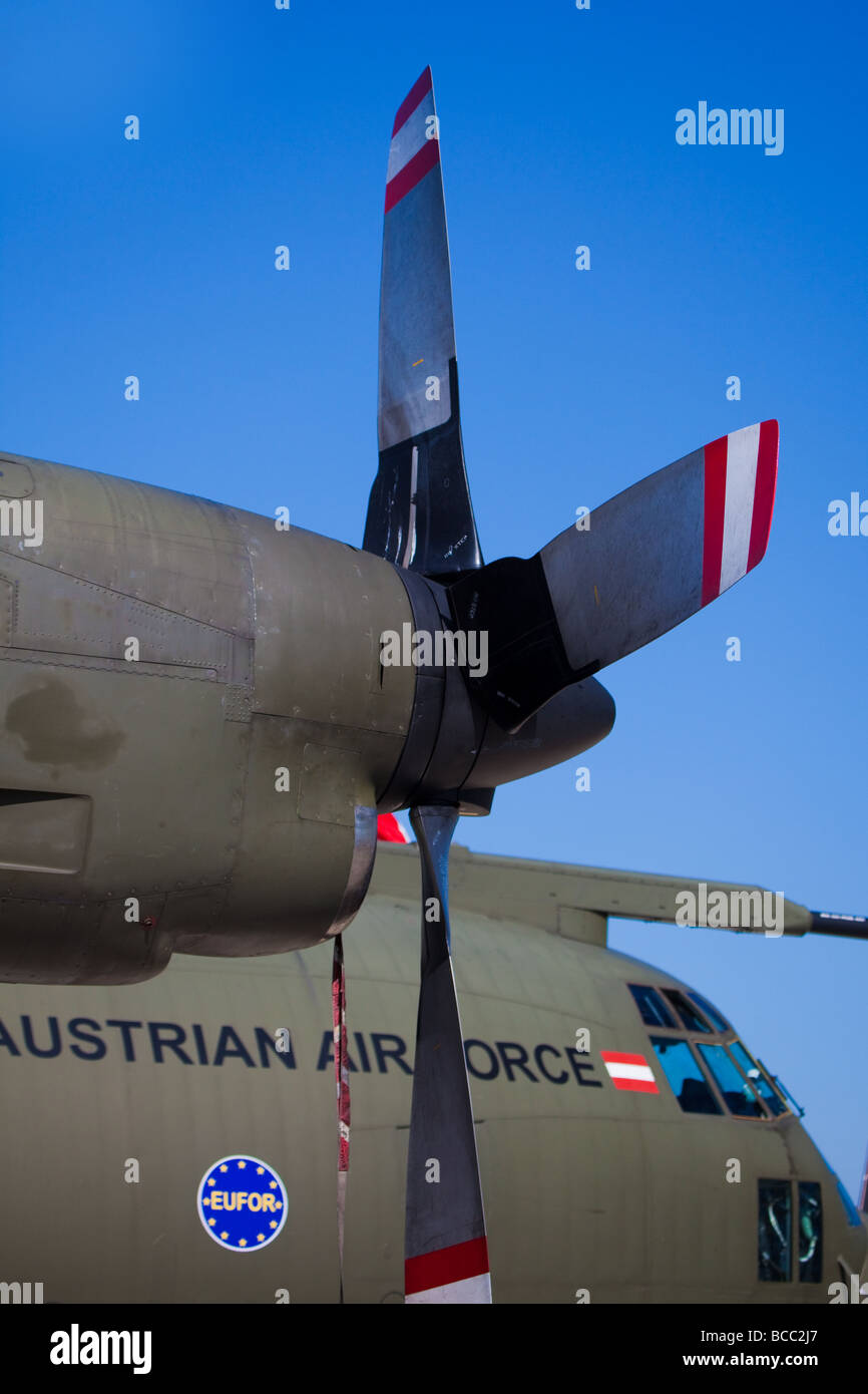 Military Aircraft and Propellers at an airfield in England Stock Photo ...