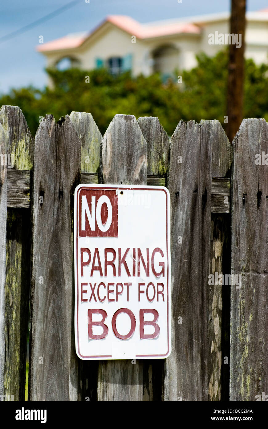 No parking except for Bob sign in Cocoa Beach, Florida Stock Photo - Alamy