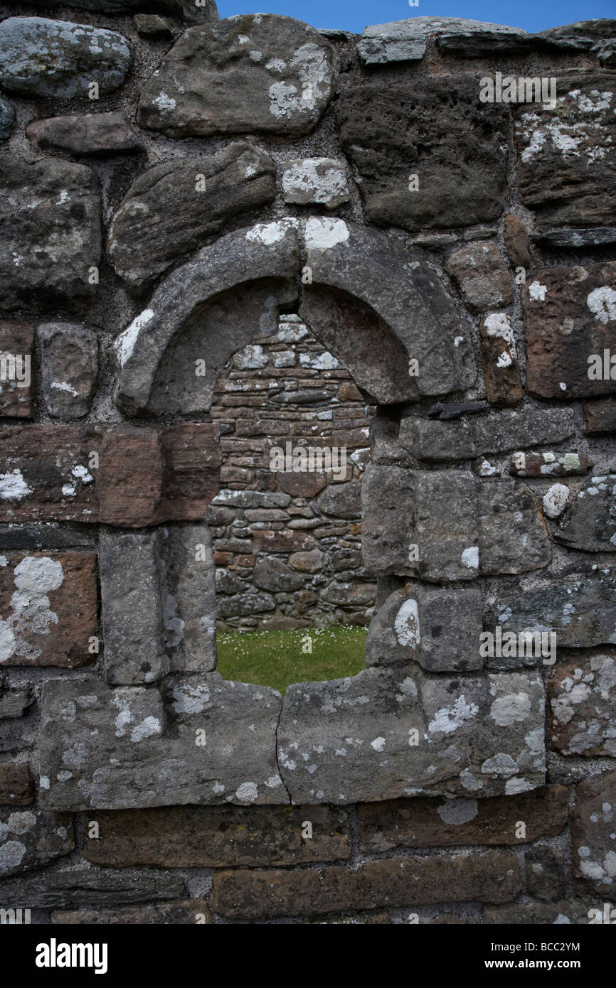 ornate carved window in the 12th century banagher old church county ...