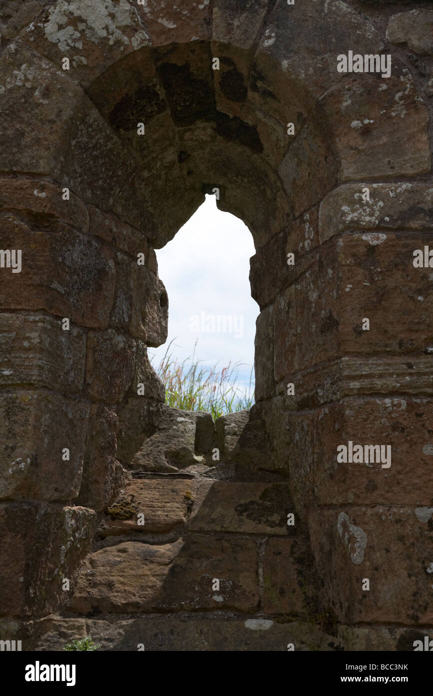 ornate carved window in the 12th century banagher old church county ...
